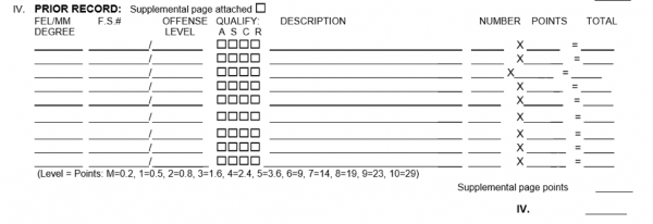 Florida Sentencing Scoresheet - Punishment Code | Frost Law